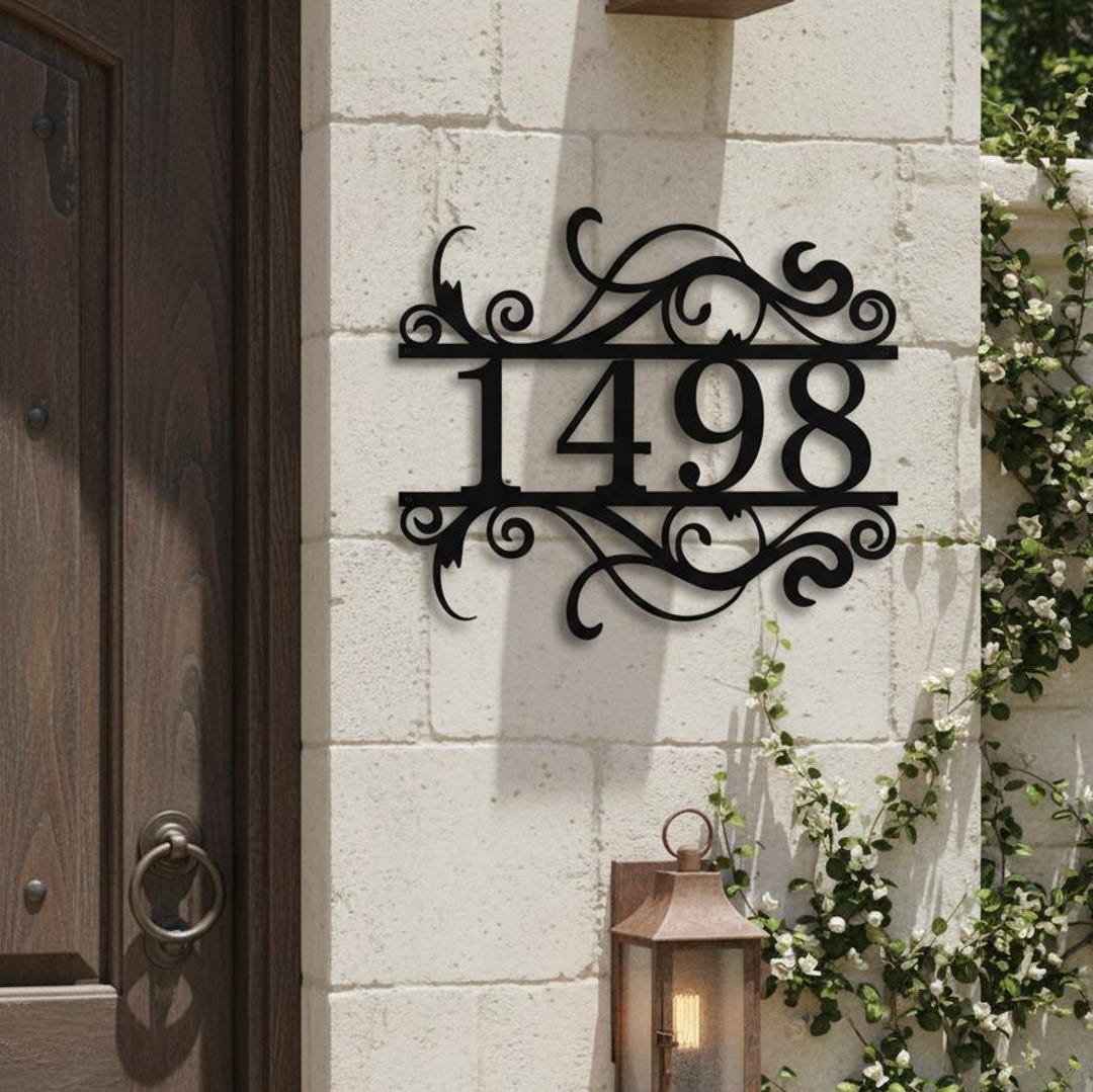 Personalized House Number Decor Wall Art,decorative House Sign Decor ...