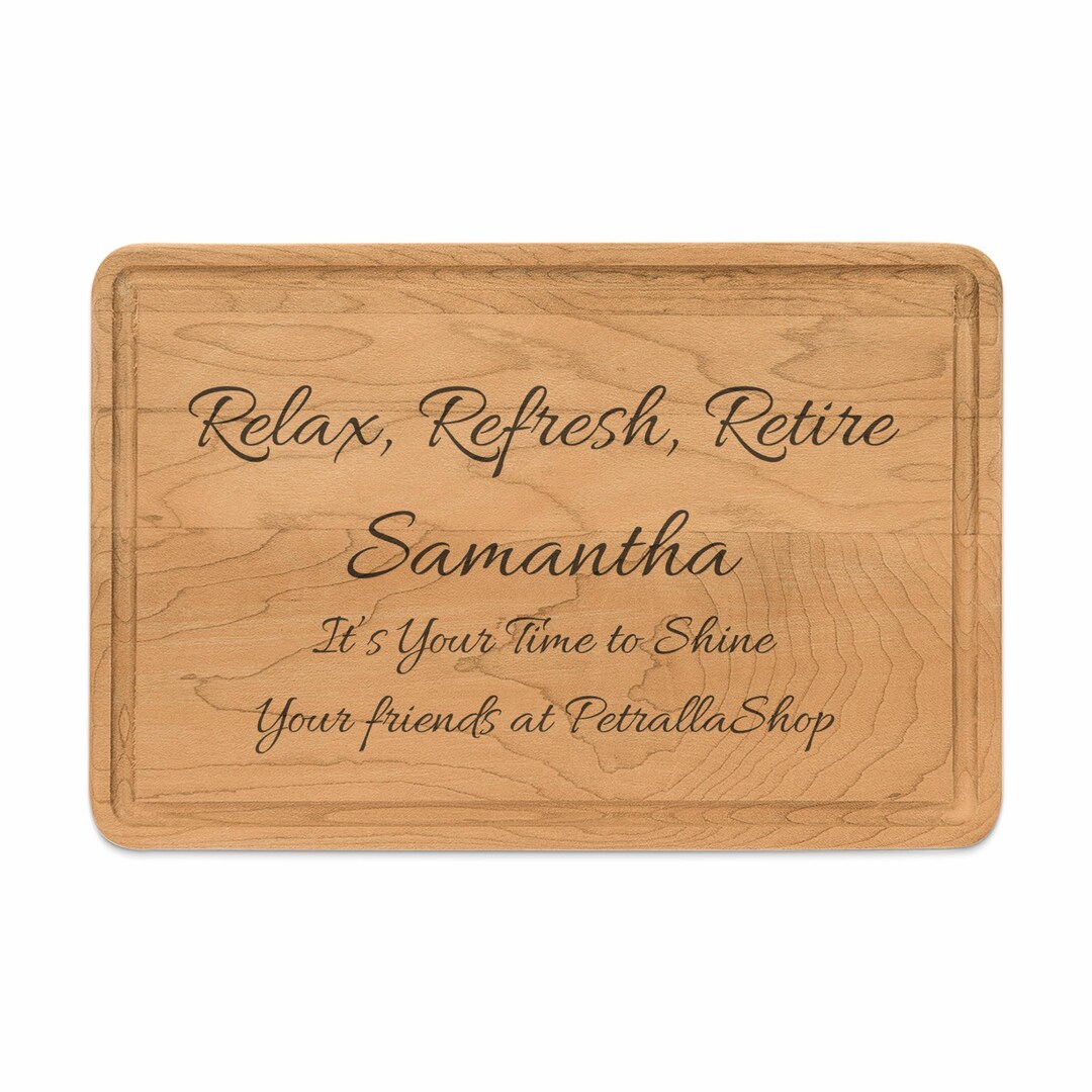Personalized Retirement Cutting Board: Relax Refresh Retire, Custom ...