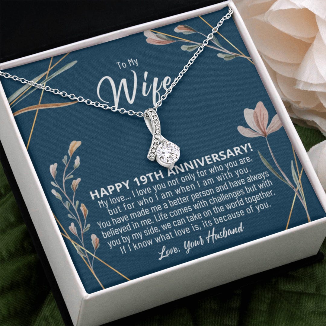 19 Year Anniversary Gift for Wife / 19th Wedding Present for Her ...