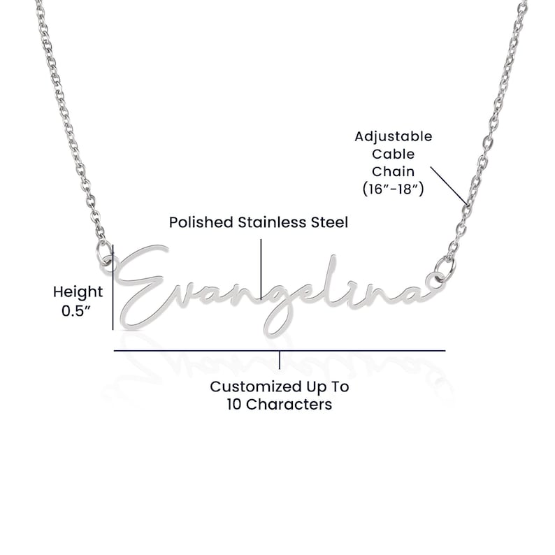 16th Birthday Gift: Custom Name Necklace With Personalized Sweet ...