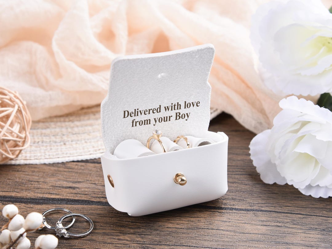 Personalized Leather Dog Ring Box, Pet Proposal Ring Holder - Etsy