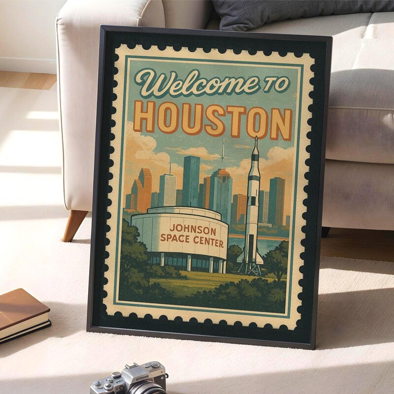 Retro Space Poster - Etsy