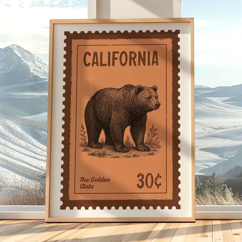 California Bear Art - Etsy