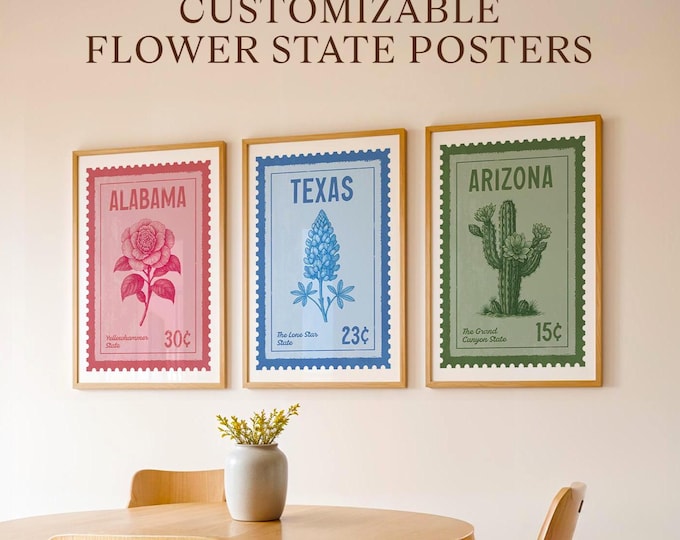 State Flower Print - Etsy