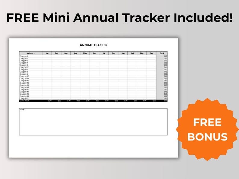 Simple Monthly Income Tracker | Easy Earnings Log for Freelancers ...