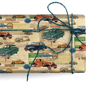 Vintage Classic Cars Hardcover Journal Notebook With Genuine Leather ...