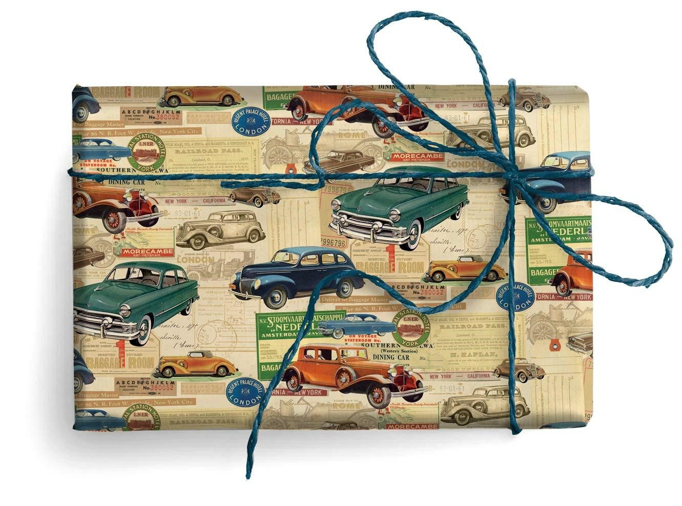 Vintage Classic Cars Hardcover Journal Notebook With Genuine Leather ...