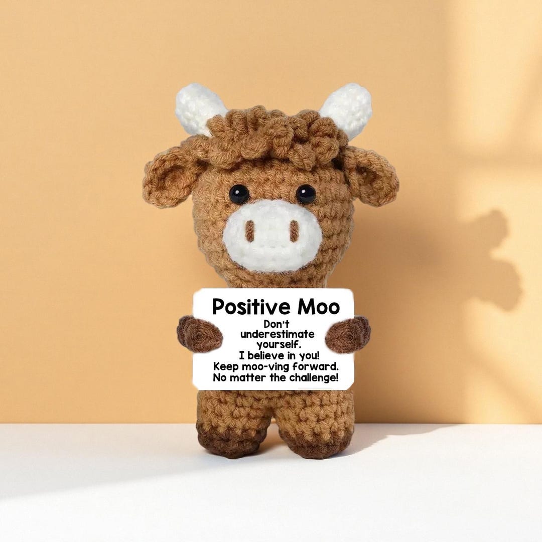 Crochet Positive Animals , Handmade Positive Moo, Cute Animal,bunny ...