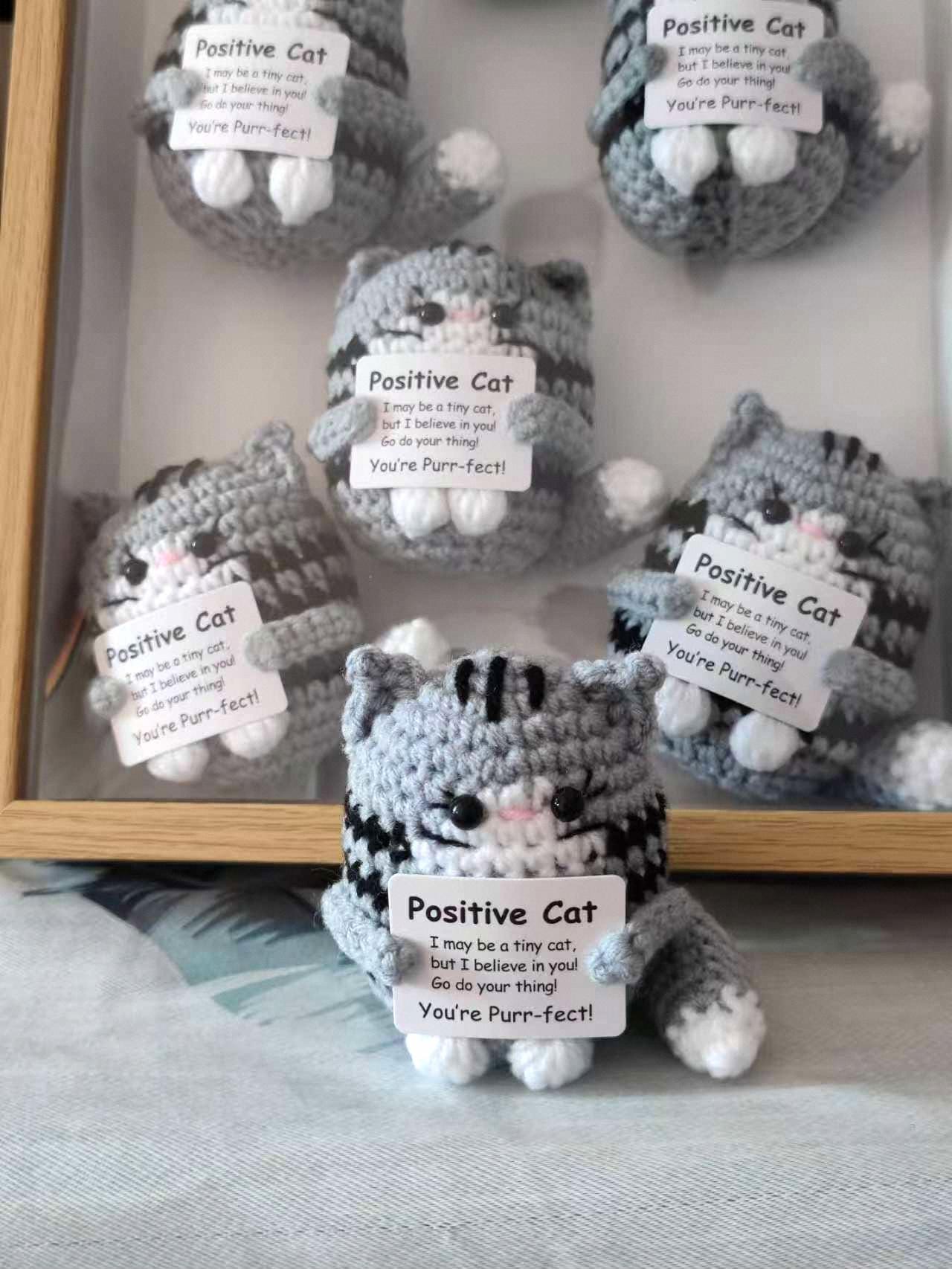 Crochet Positive Cat | Crochet Cat | Crochet Positive Cat | Gifts - Etsy