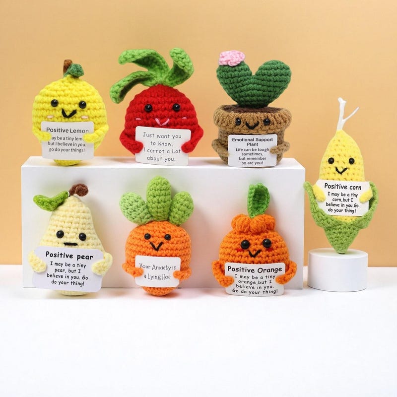Crocheted Animals With Positive Messages - Etsy