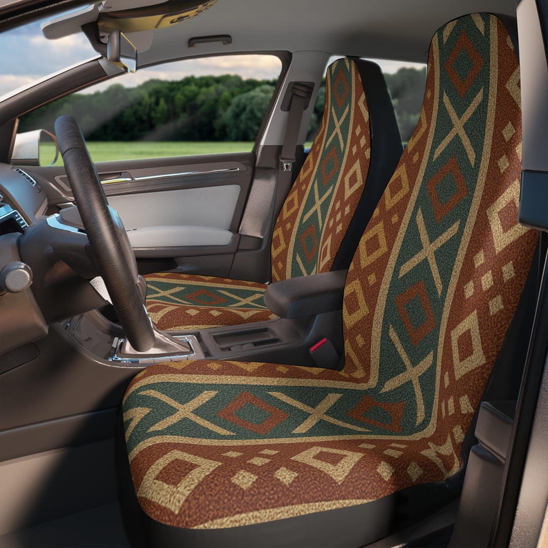 Bohemian Car Seat Covers With Aztec Pattern | Boho Chic Vehicle Decor ...