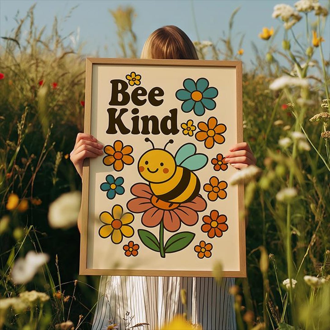 Bee Print, Inspirational Poster, Cottagecore Wall Art, Digital Download ...