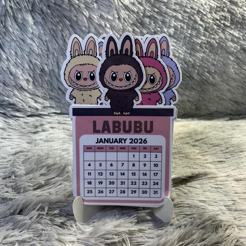 Cute Monster Desk Calendar 2026 | Mini Desktop Calendar | Kawaii Desk ...