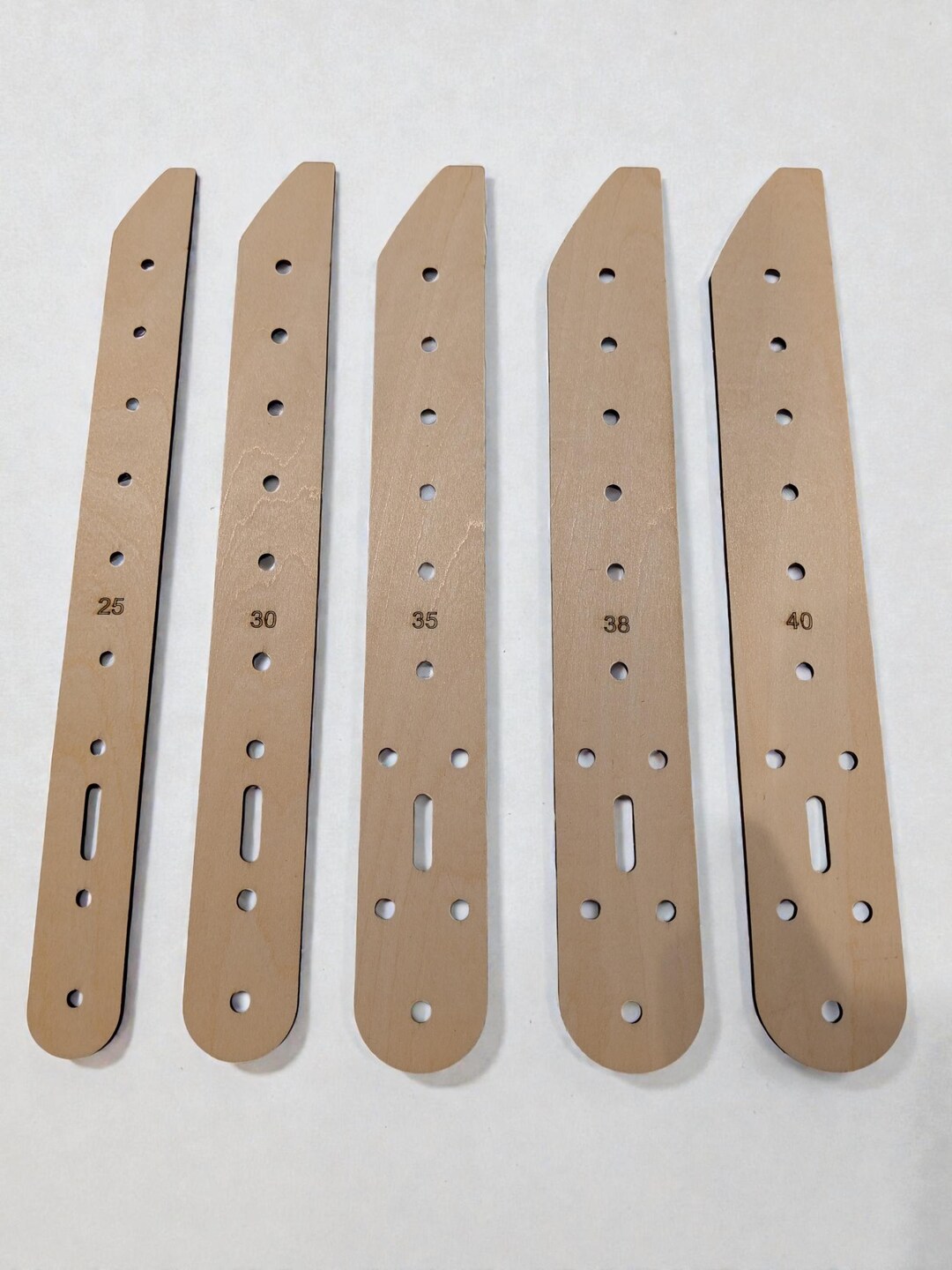 Belt Templates - Blunt Tapered Design 25mm, 30mm, 35mm, 38mm and 40mm ...