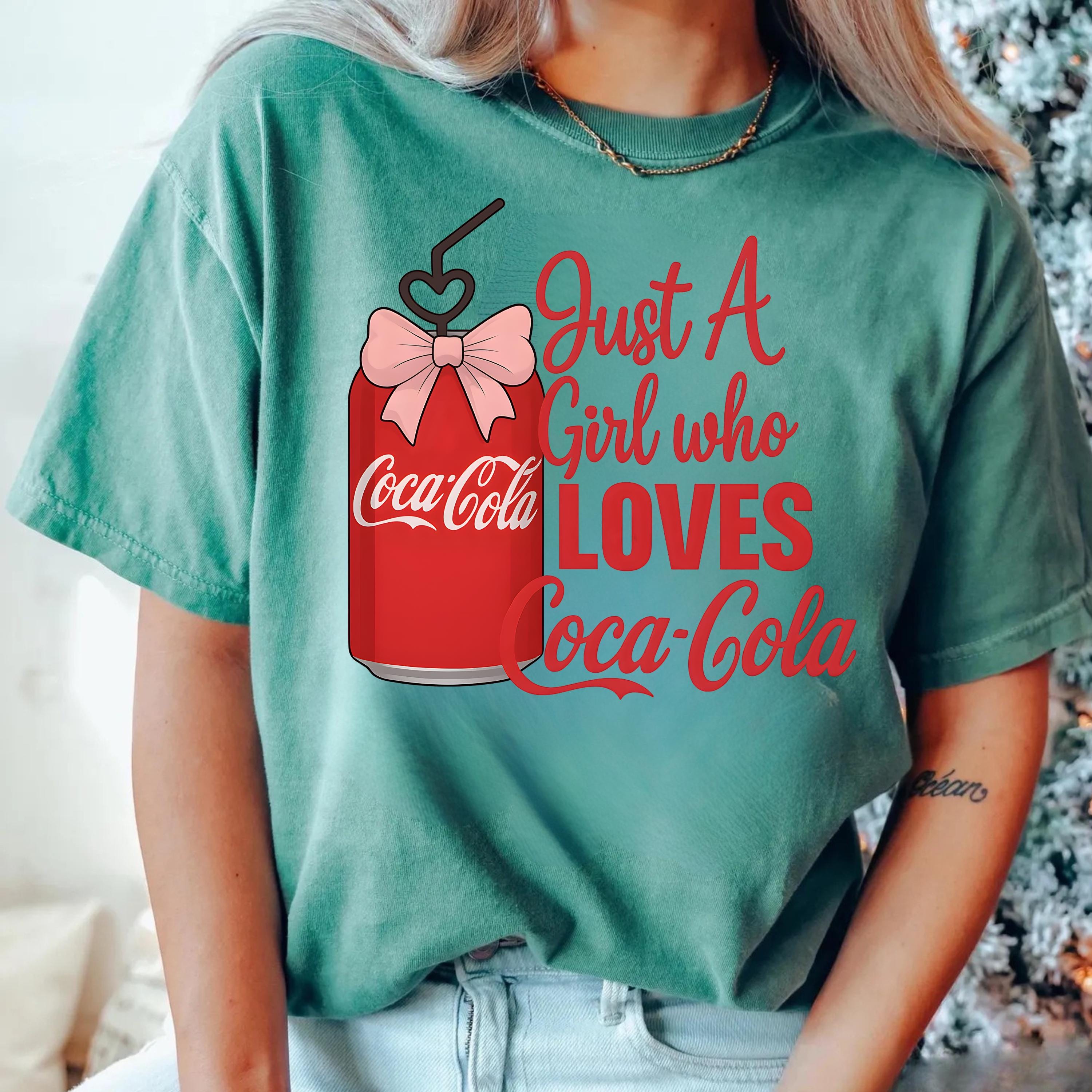 Just a Girl Who Loves Coke PNG, Cute Soda Lover Sublimation, Girly Coca ...