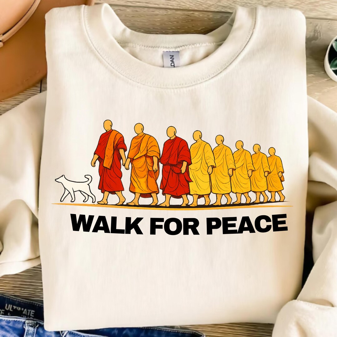 Walk for Peace Monk Png, Buddhist Walk for Peace, Peaceful Meditation ...
