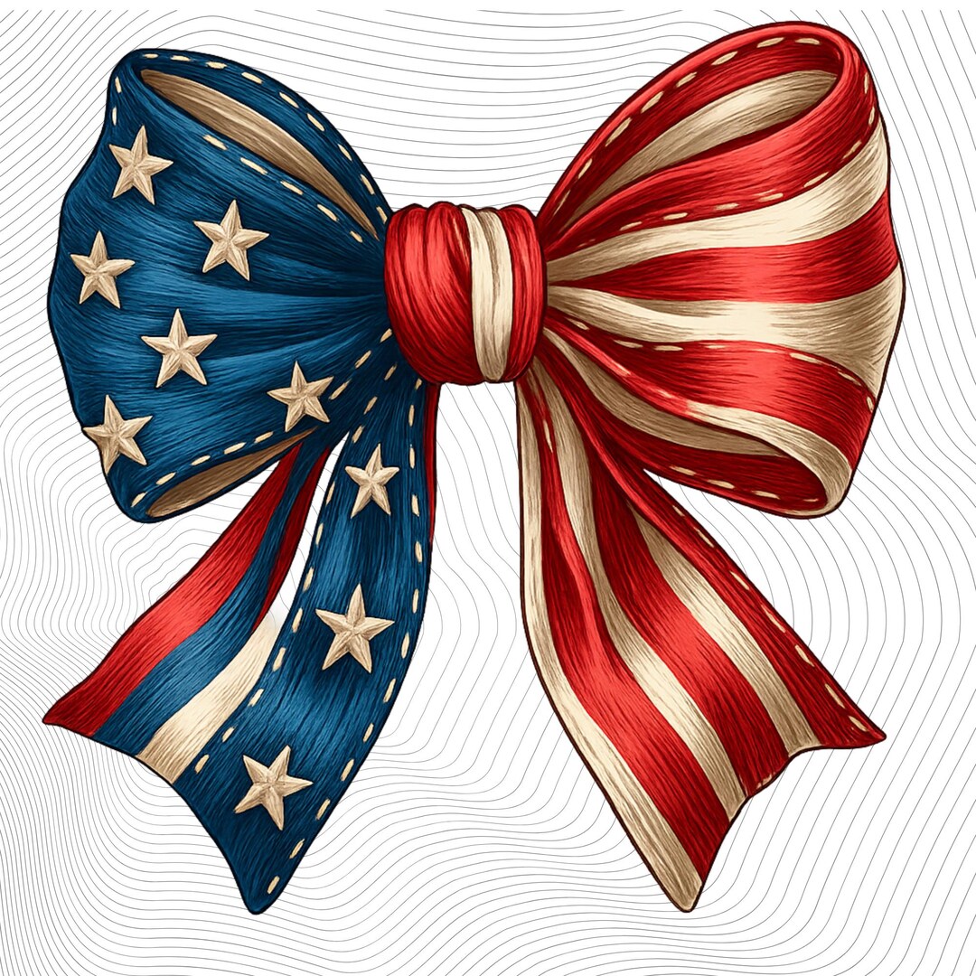 USA Flag Bow Png, 4th of July Sublimation Clipart, Patriotic Bow PNG ...