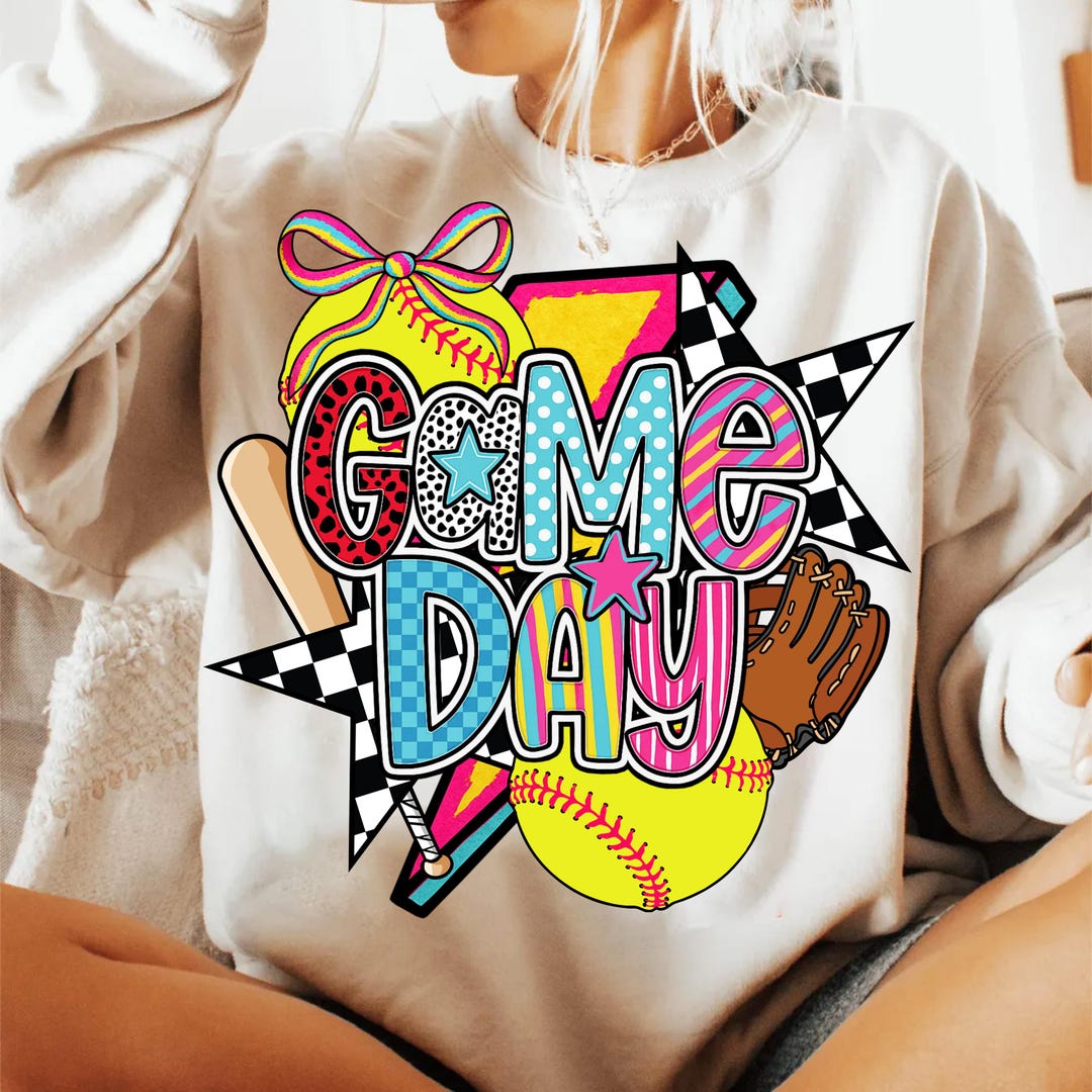 Preppy Softball Png, Game Day PNG, Softball Png, Softball Mama Png ...
