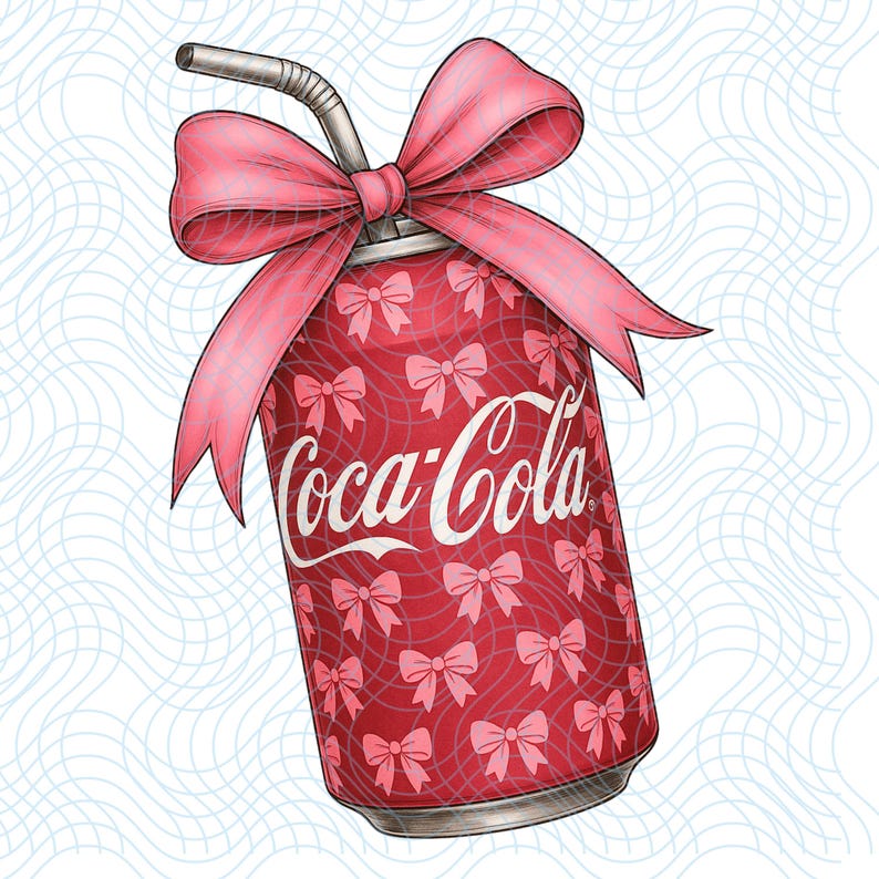 Coke in Can Coquette Pink Bow Pink Coca Cola Valentines Vintage Diet ...