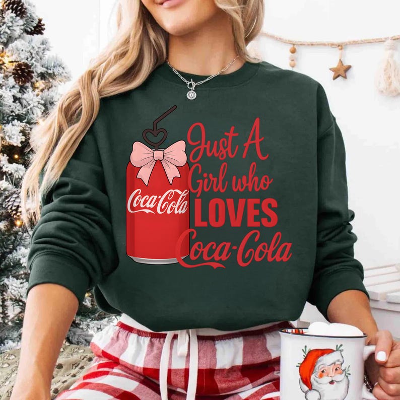 Just a Girl Who Loves Coke PNG, Cute Soda Lover Sublimation, Girly Coca ...