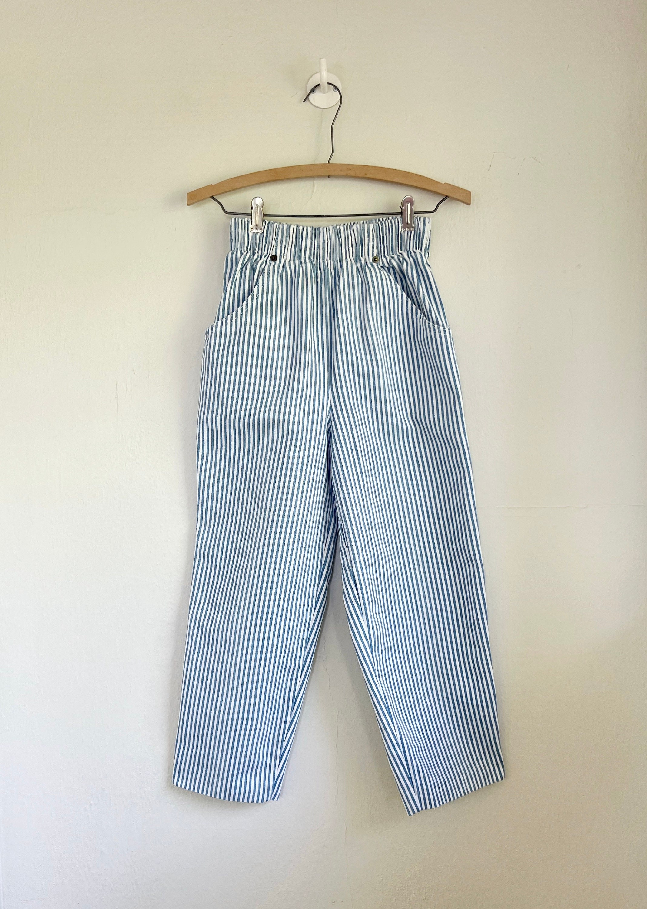 Vintage Engineer Stripe Canvas Pants - Etsy
