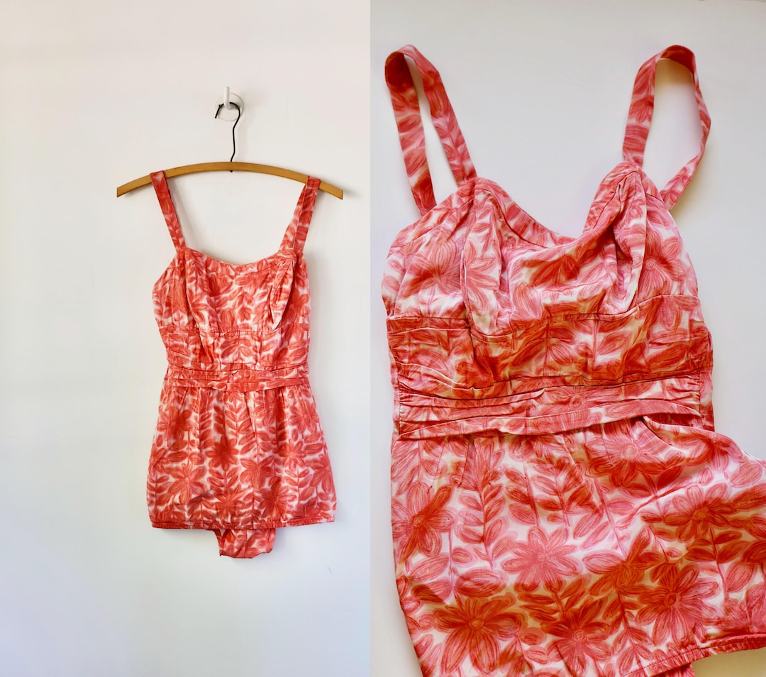 Vintage 1950s Swim Suit | 50s Marina Del Mar Bathing Suit - Etsy