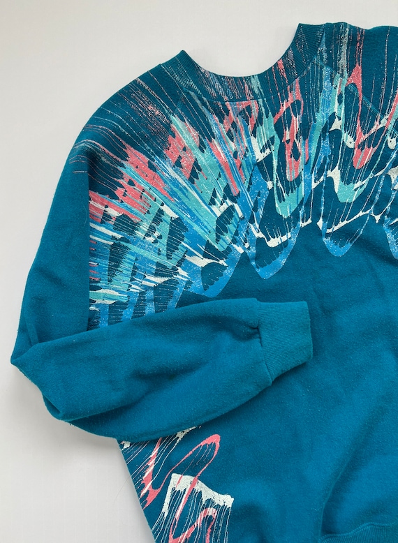 vintage 1990s paint splatter sweatshirt - Gem