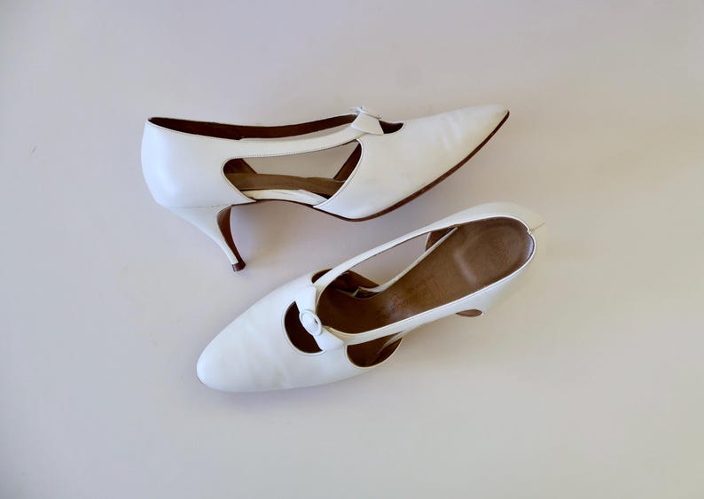 Vintage 50s White Shoes | Wedding Bells | 1950s Heels - Etsy