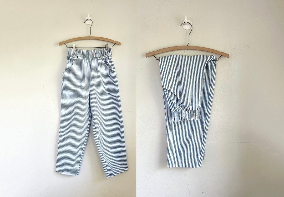 Vintage Engineer Stripe Canvas Pants - Etsy