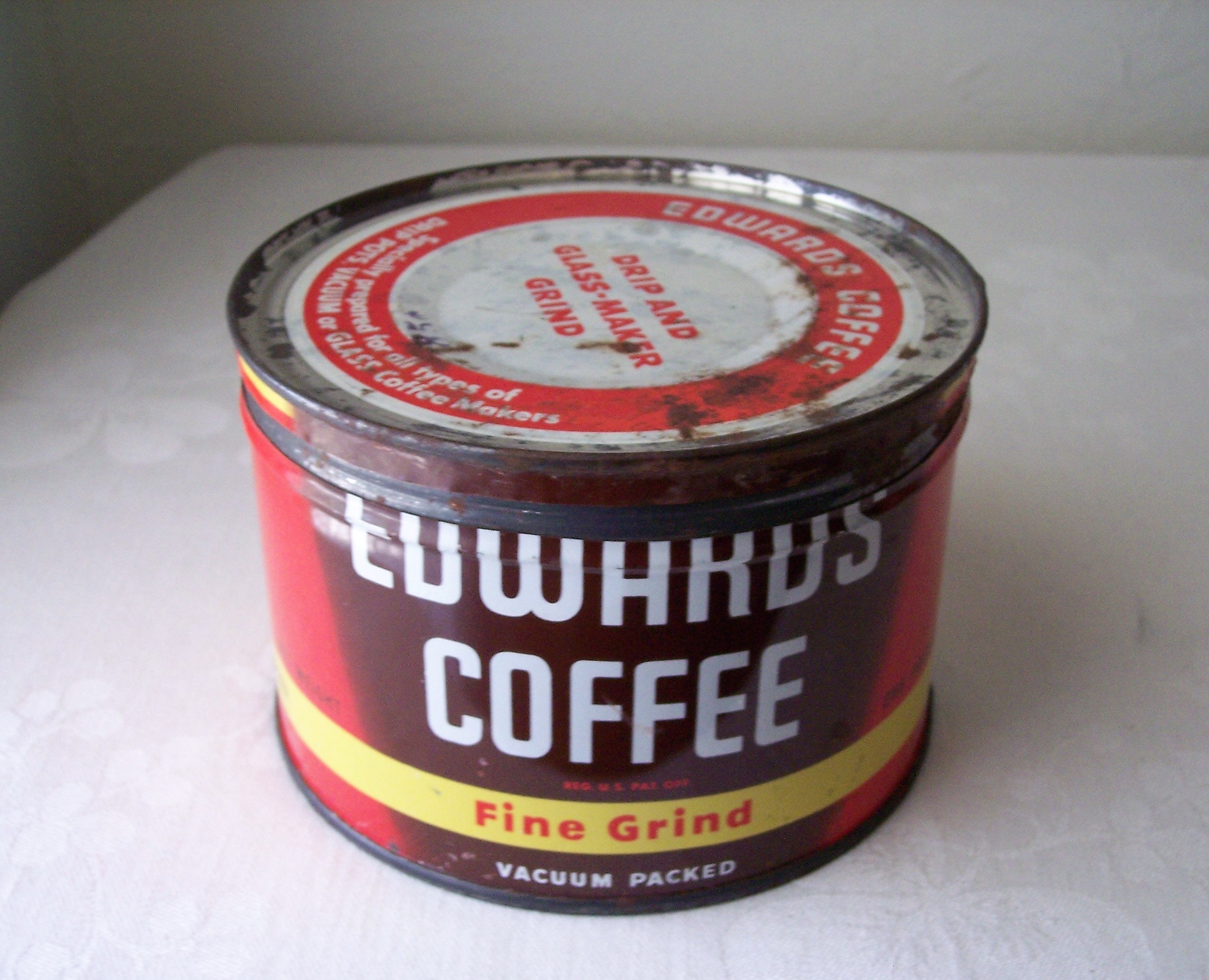 Edwards coffee can vintage advertising tin planter - Etsy.de