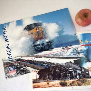 Vintage Union Pacific Railroad Calendars, Train Route Maps, Collectible ...