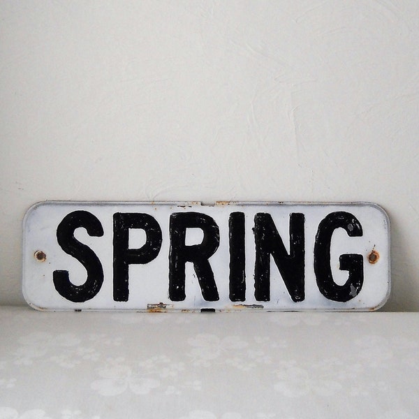Metal Spring Sign - Etsy