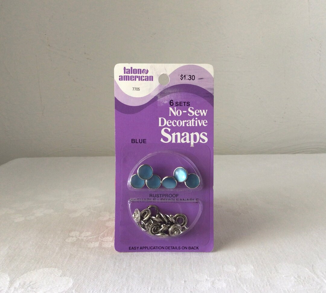 Blue Pearl Snaps No Sew Vintage Decorative Clothing Studs - Etsy