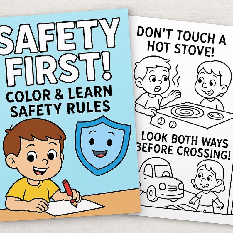 Safety First! – Educational Coloring Book for Kids | Learn Safety Rules ...