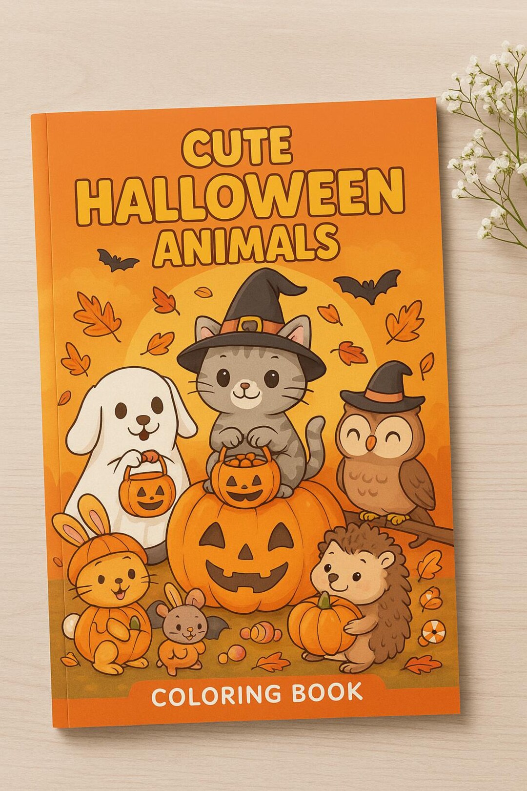 Cute Halloween Animals Coloring Book – Printable PDF - Etsy