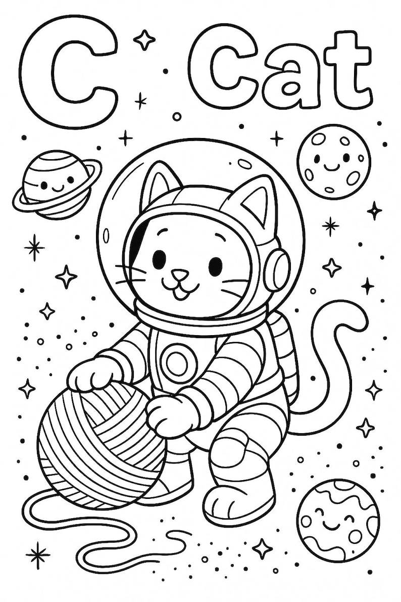 ABC Coloring Book – Alphabet Animals, Early Learning (printable PDF) - Etsy