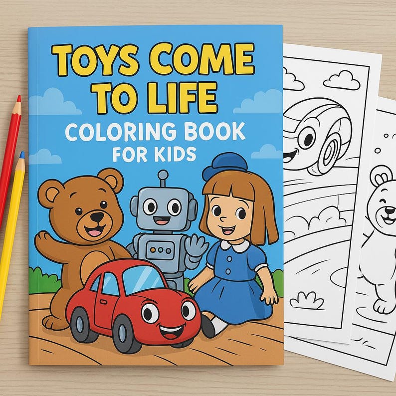 Toys Come to Life Coloring Book for Kids – Printable PDF, Fun Pages for ...