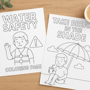 Water Safety Coloring Book for Kids (ages 5–8) – Printable PDF - Etsy