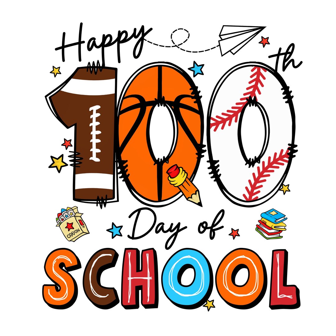Happy 100th Day of School Png, 100 Days Smarter Design Png, School Png ...