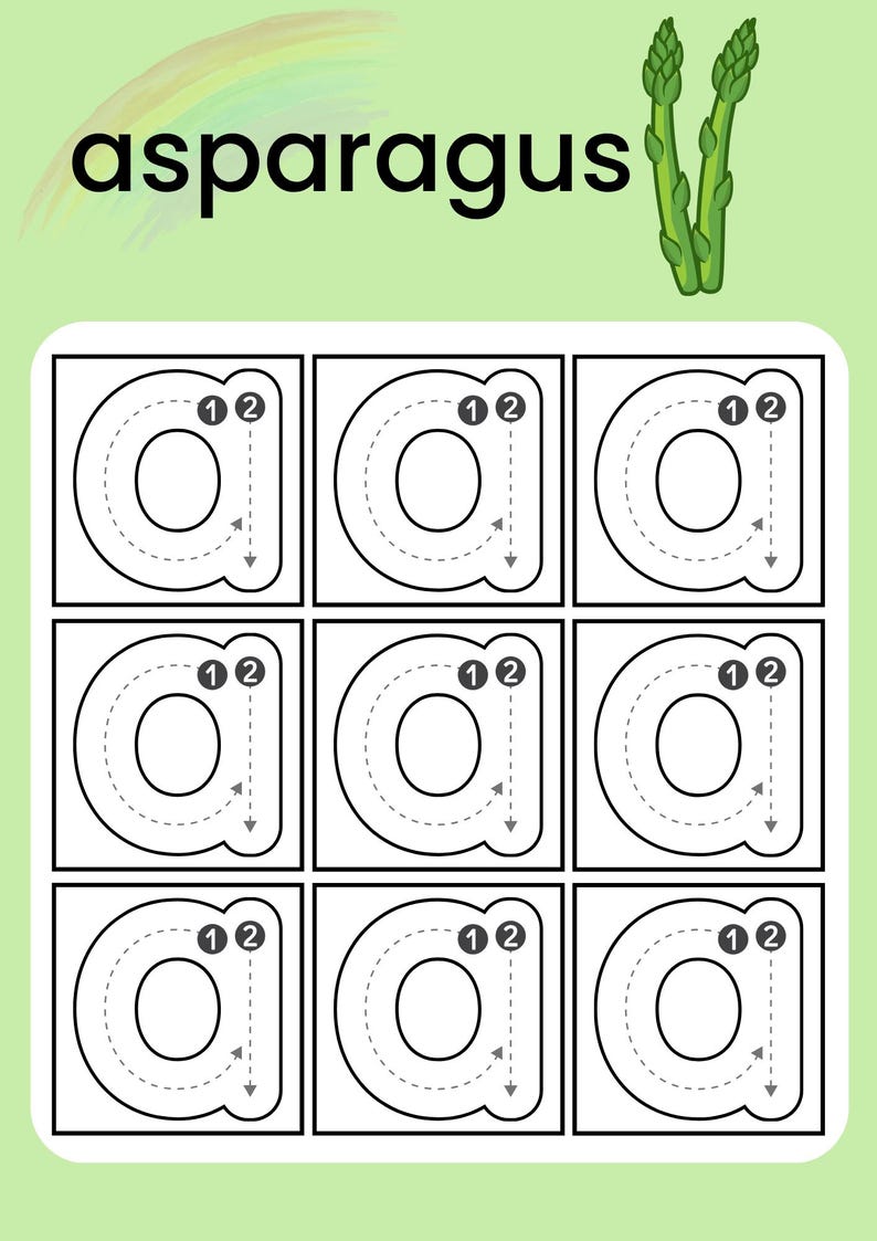 Know Your Alphabet - Vegetable Edition - Etsy