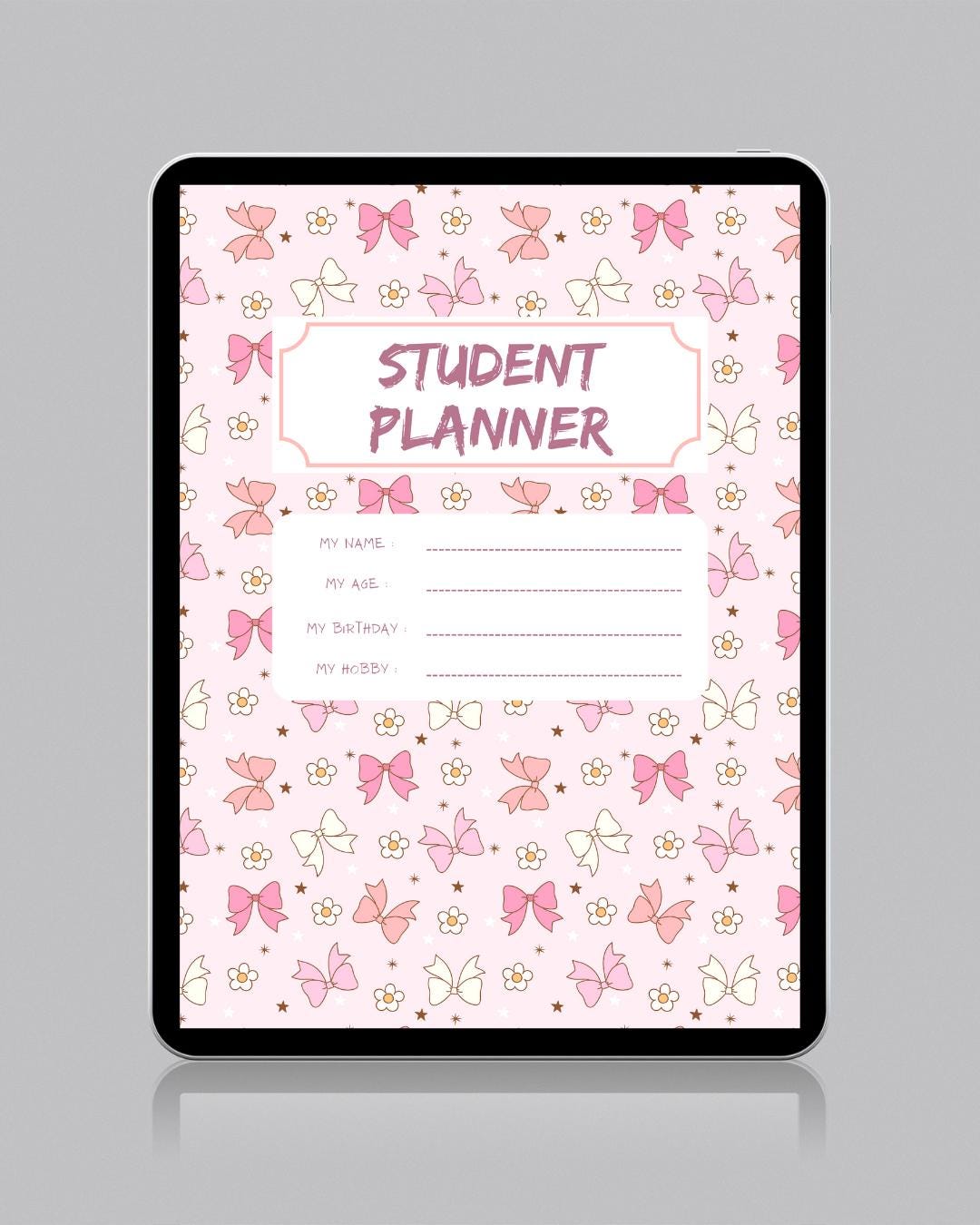 Digital Planner- Pink Ribbons - Editable Student Planner | School ...