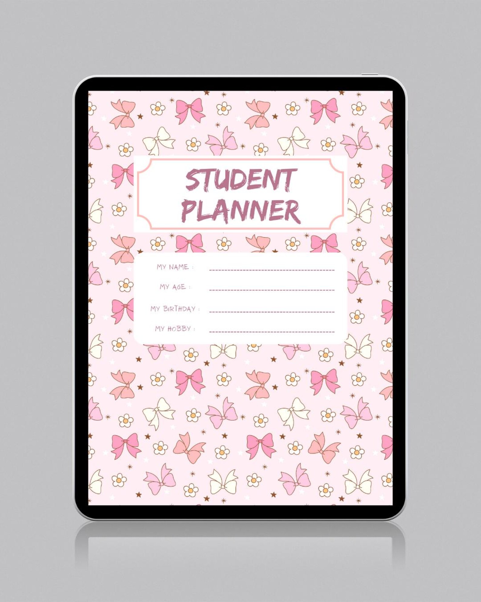 Digital Planner- Pink Ribbons - Editable Student Planner | School ...