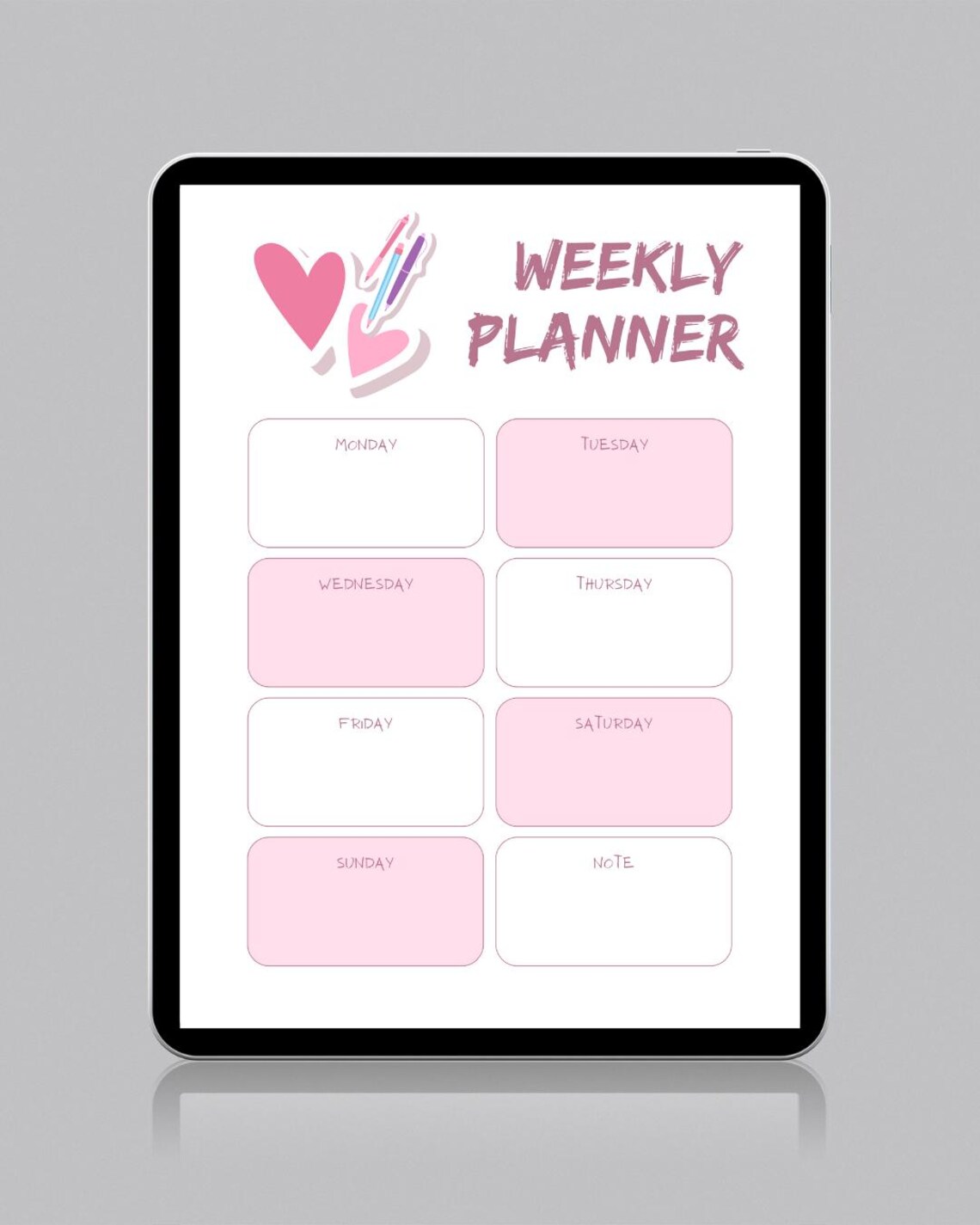 Digital Planner- Pink Ribbons - Editable Student Planner | School ...