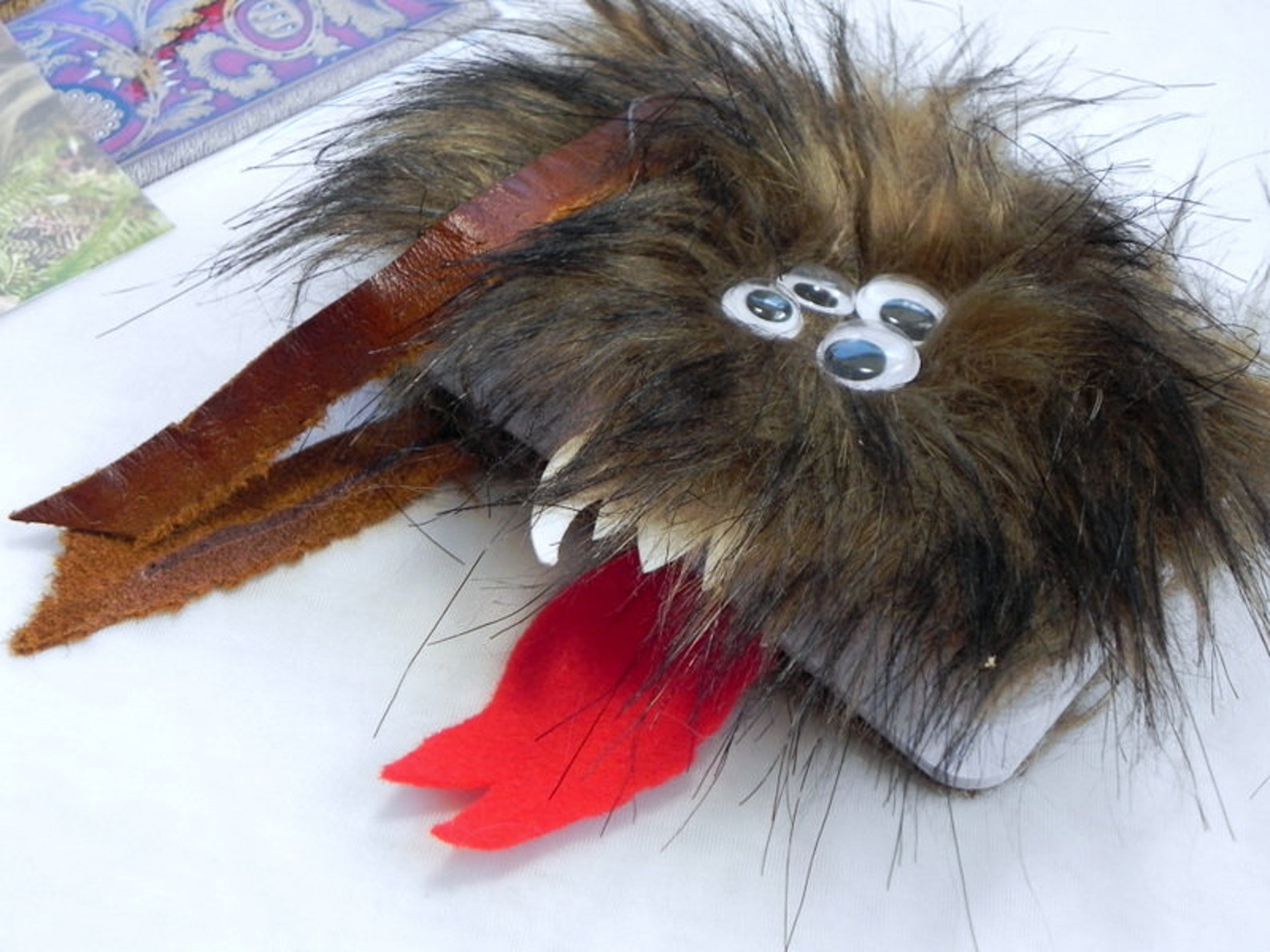 Monster Book Set Fuzzy Monster Journal Set | Etsy