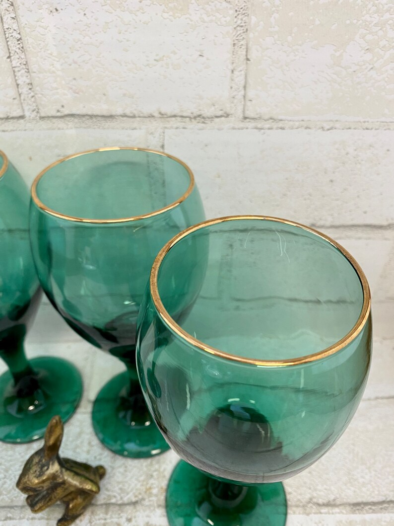 Libbey Teardrop Glassware Juniper Green Glasses Green And Etsy