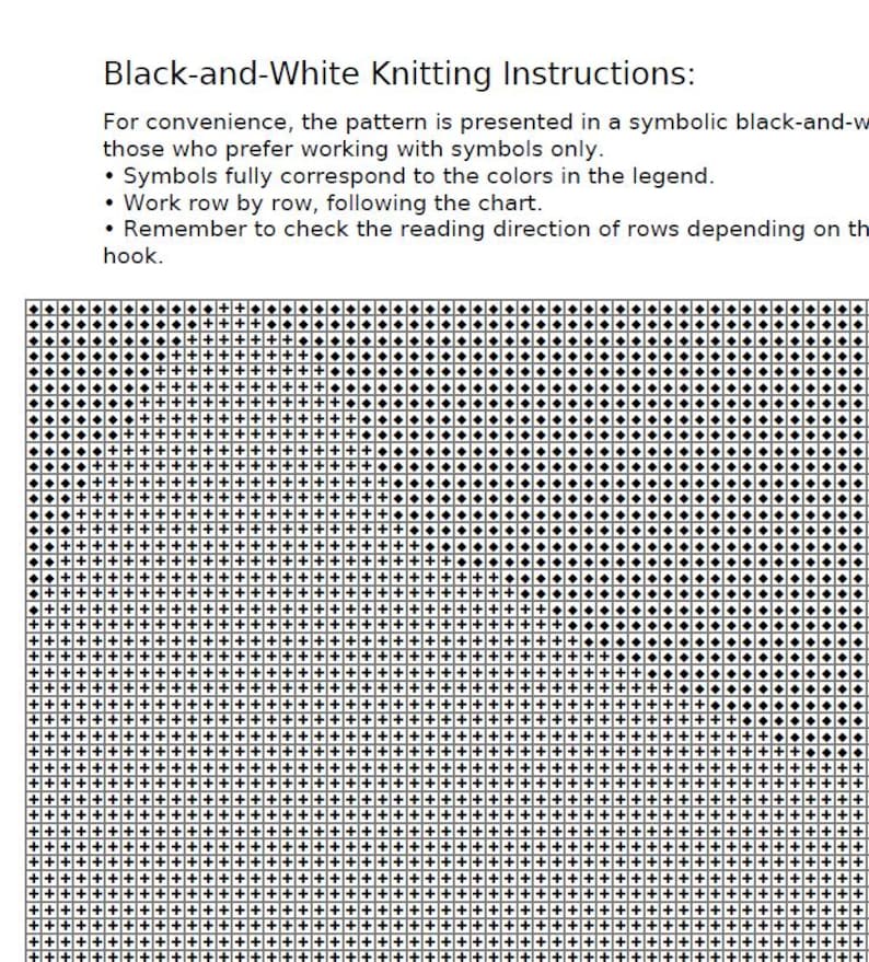 Black Cat Knitting Chart: Intarsia PDF Pattern (sweaters, Pillows ...
