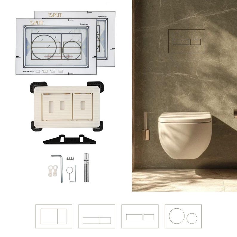 Hidden Toilet Flush Button M1 Edplit (without Consumables) - Сompatible ...