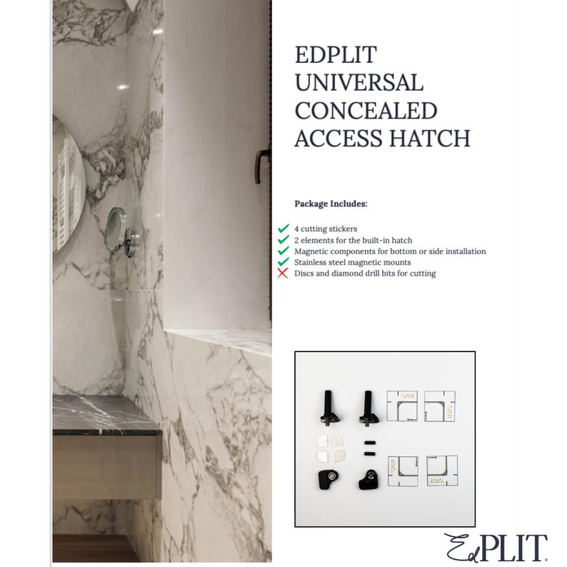 Edplit Universal Concealed Access Hatch / Panel WITHOUT CONSUMABLES ...