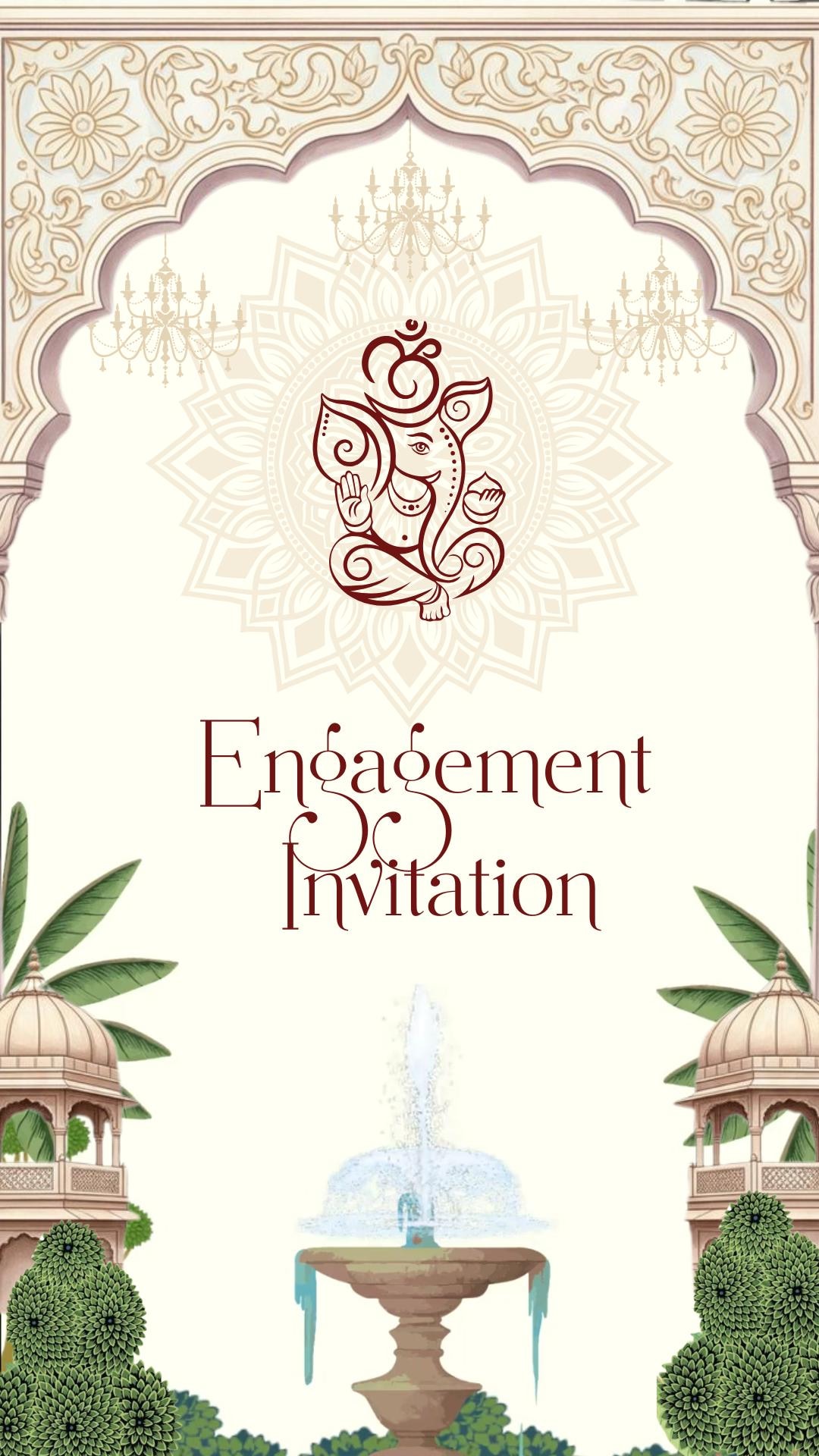 Editable Engagement Invitation | Digital Indian Wedding E-invite ...