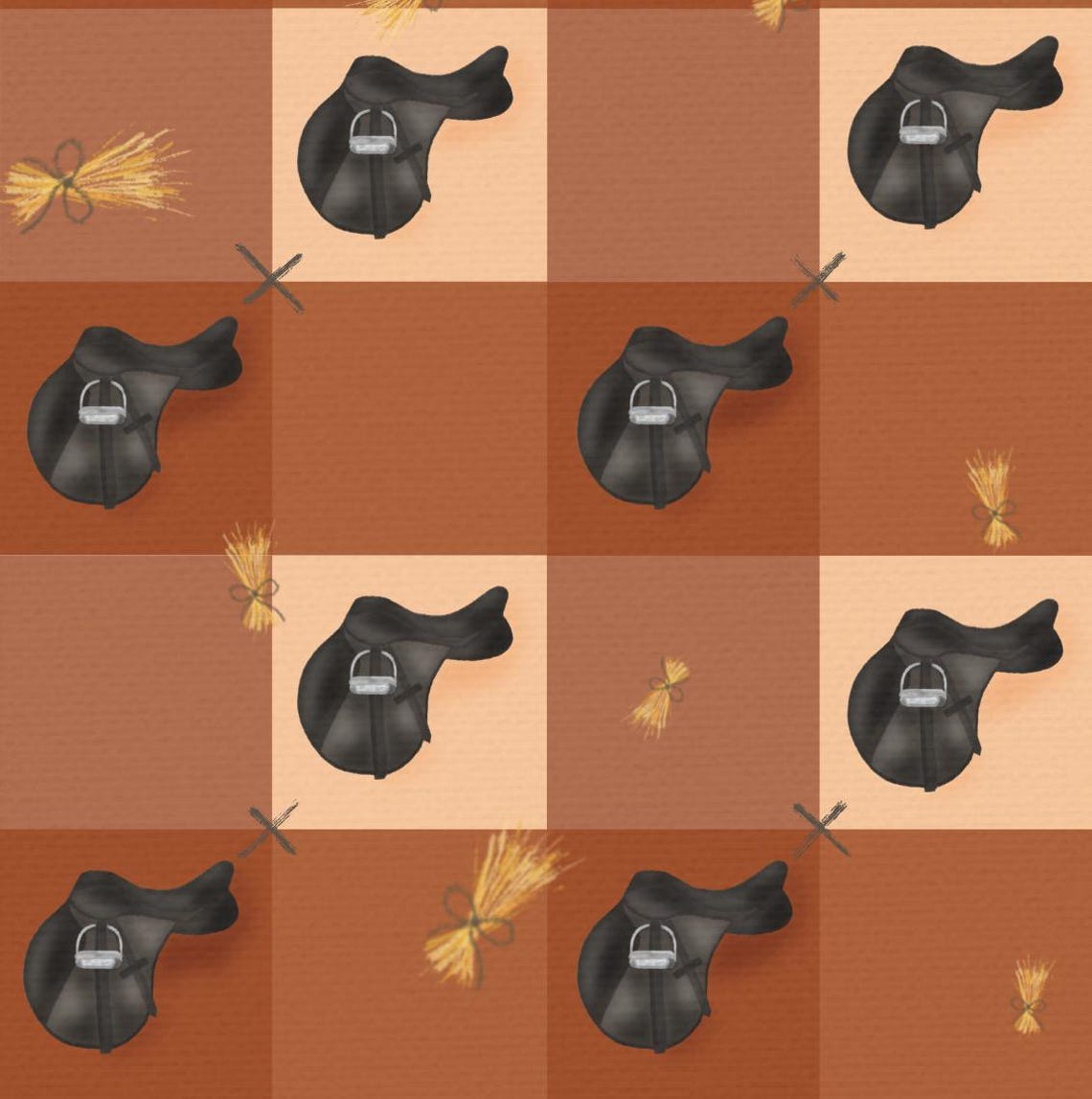 Saddle Seamless Pattern – Digital Download. the Tack Room Collection ...